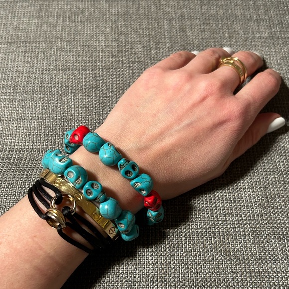 Jewelry | Skeleton Day Of The Dead Pair Of Bracelets | Poshmark